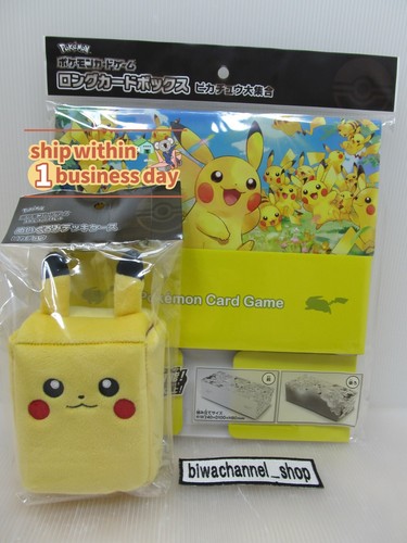 Pokemon Card game Pikachu Plush Deck case + Pikachu Long Card Storage ...