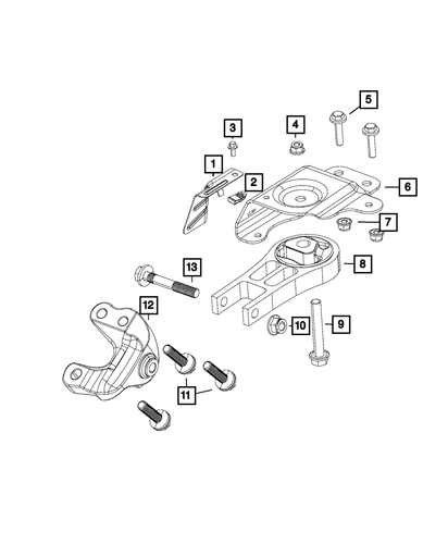 Genuine Mopar Engine Mount 68157441AD | eBay