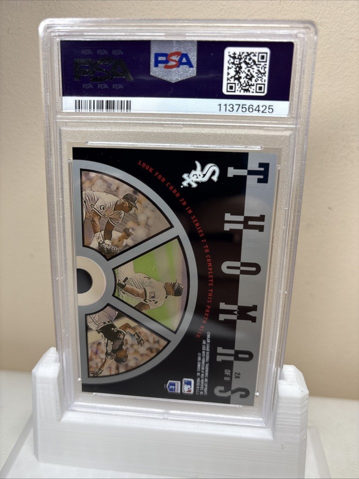FRANK THOMAS Slideshow 1995 Leaf #2A HOF MLB Chicago White Sox PSA 8 ...