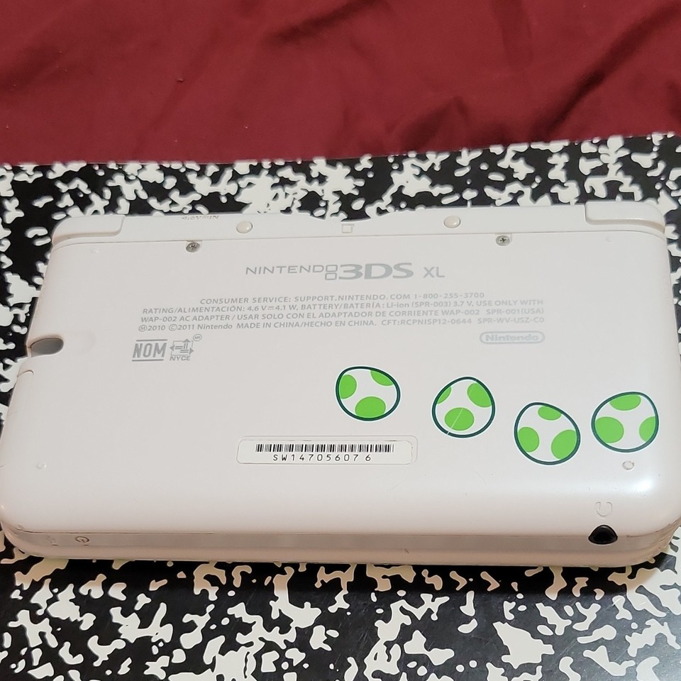 Nintendo 3DS XL Yoshi Edition Green White Handheld Console 3D Audio | eBay