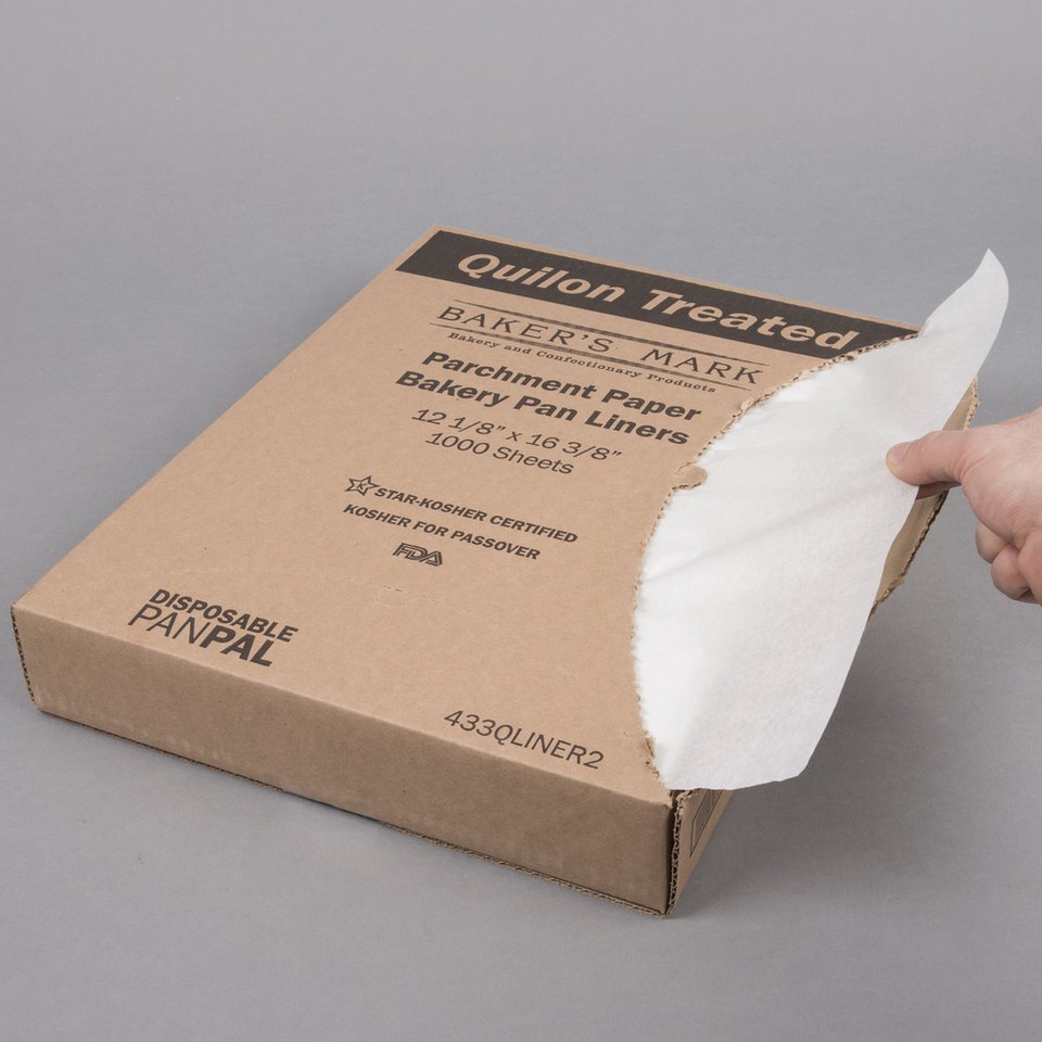 2000 12" x 16" Half Size Quilon Coated Parchment Paper Pan Liner Sheets ...