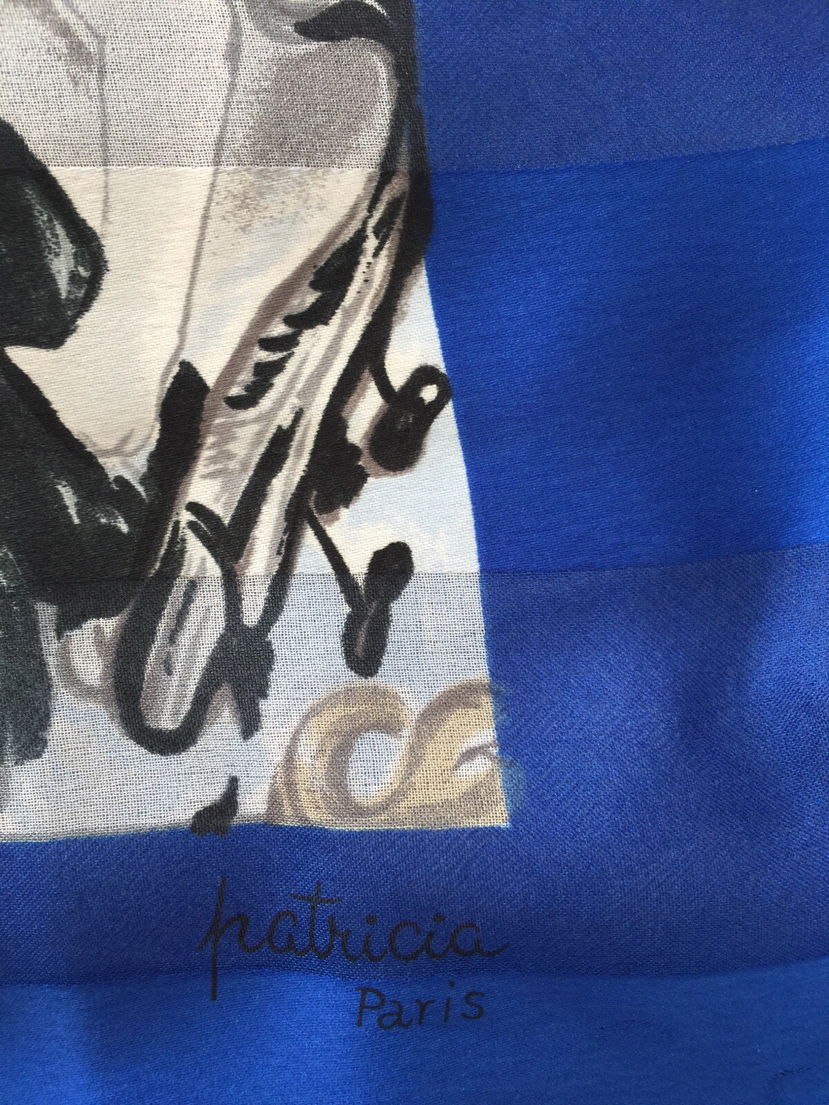 Patricia Paris Vintage Scarf Moulin Rouge Print Made … - Gem