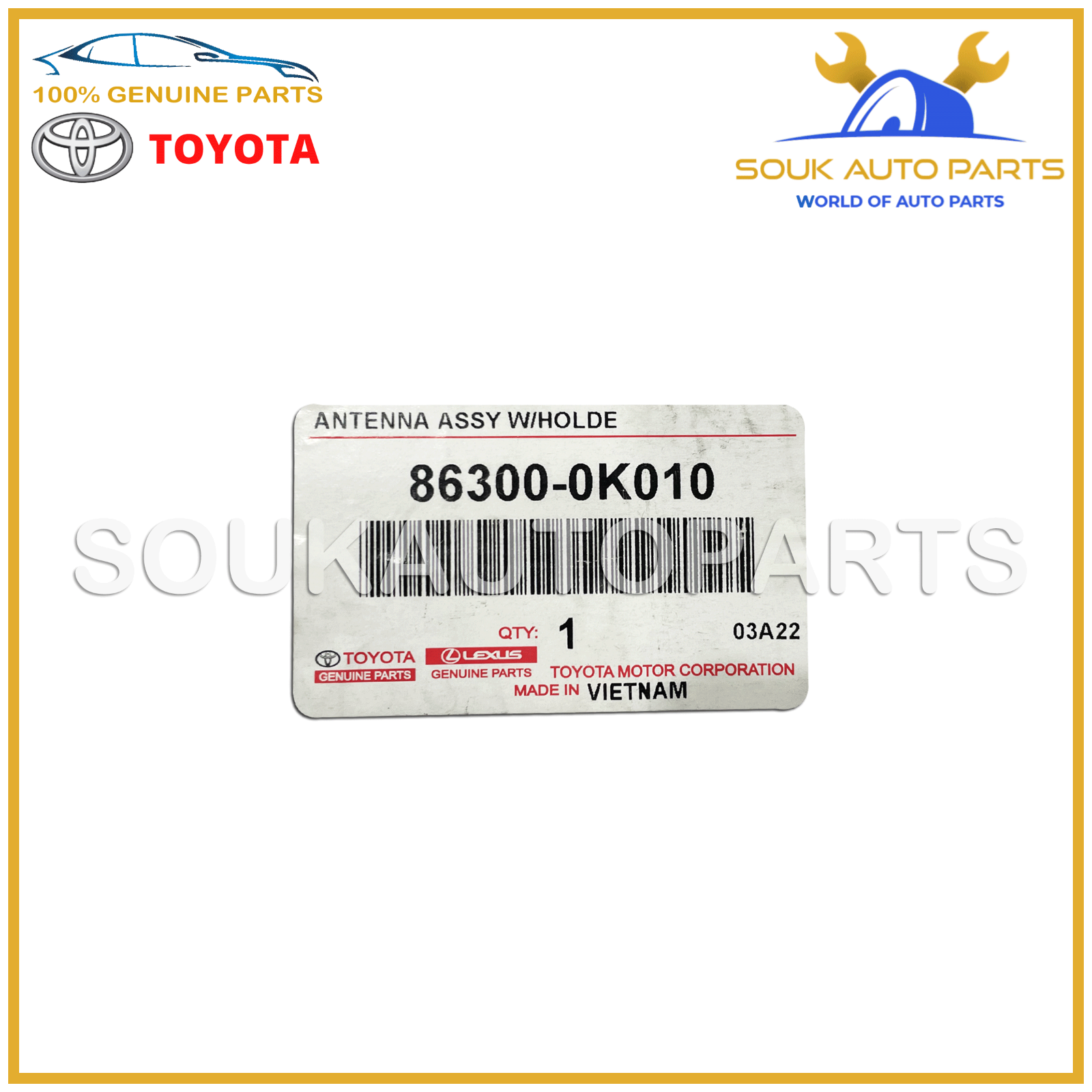 86300-0K010 Genuine Toyota ANTENNA ASSY, W/HOLDER 863000K010 OEM | eBay