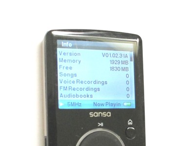Sandisk 2gb Mp3 Player Info