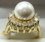 Noblest 10mm South Sea shell pearl Gemstone Jewelry 14K GP Ring Size: 7 ...