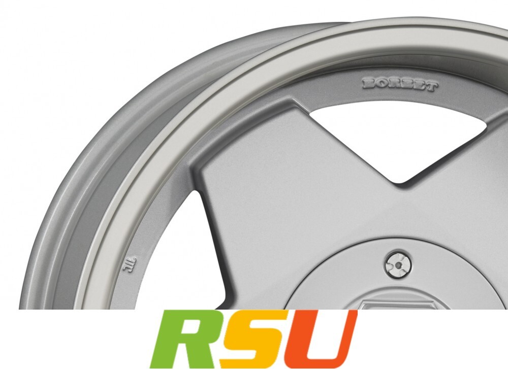 Borbet A silver rim polished 9x16" ET15 LK5 100 ML 64 Alufelgen 16 Zoll ...