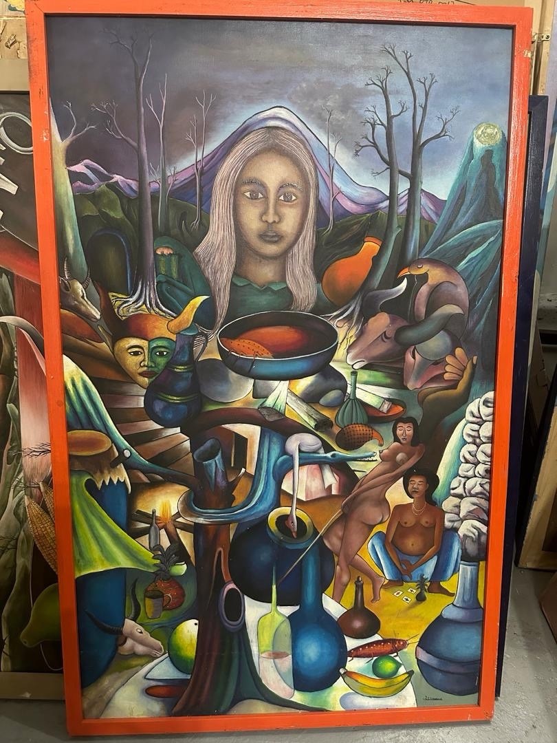 Rare Large Haitian Haiti Painting Voodoo Master Jacques Enguerrand ...