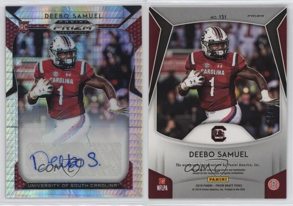 2019 Panini Prizm Draft Picks Hyper 24/75 Deebo Samuel #131 Rookie Auto ...