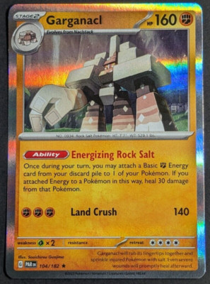 Garganacl Holo NM 104/182 Paradox Rift Pokemon Card | eBay