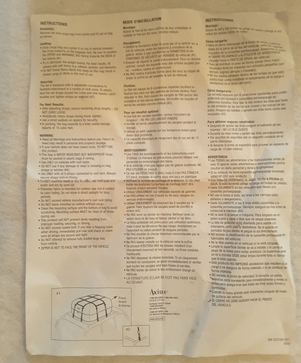 Axius Auto Expressions Roof Top Cargo Carrier by Basix New In Box | eBay