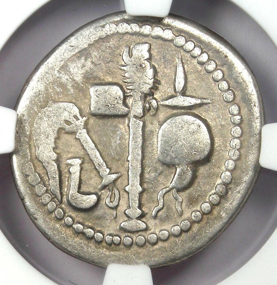Julius Caesar AR Denarius Silver Elephant Roman Coin 49 BC - NGC Choice ...