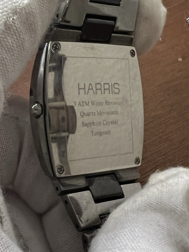 Harris Heavy Tungsten Watch! Sapphire Crystal! Factory Diamonds ...