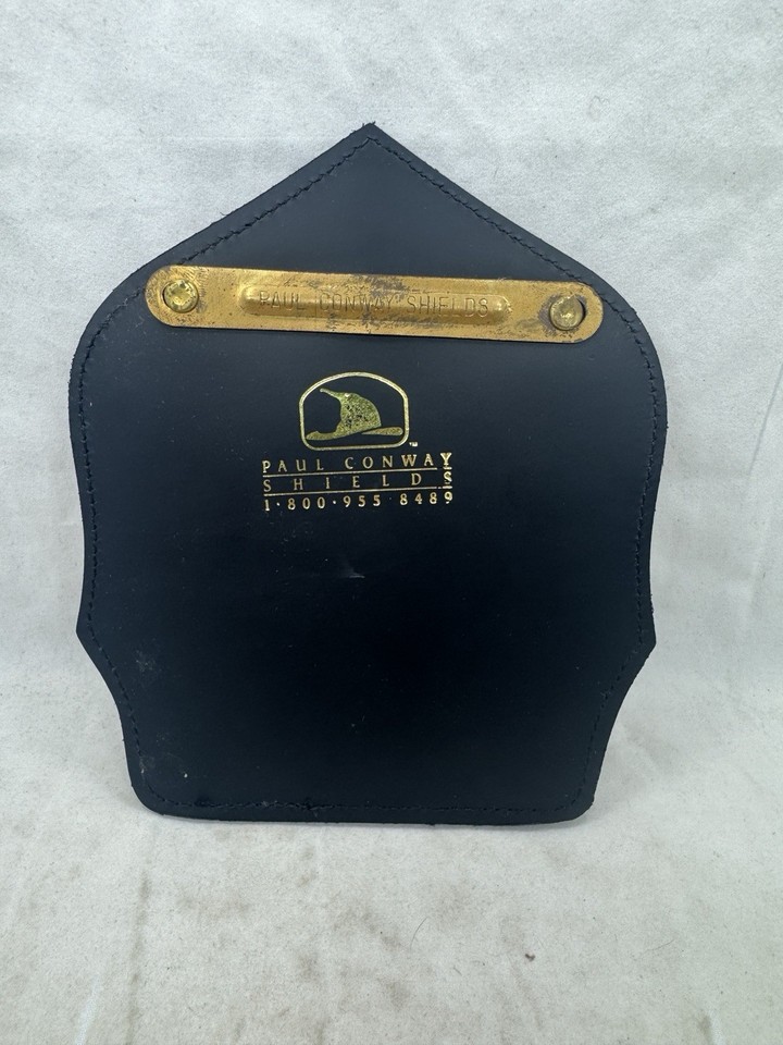 Vintage Past Chief Chester NJ Fire Dept. Leather Helmet Badge Shield ...