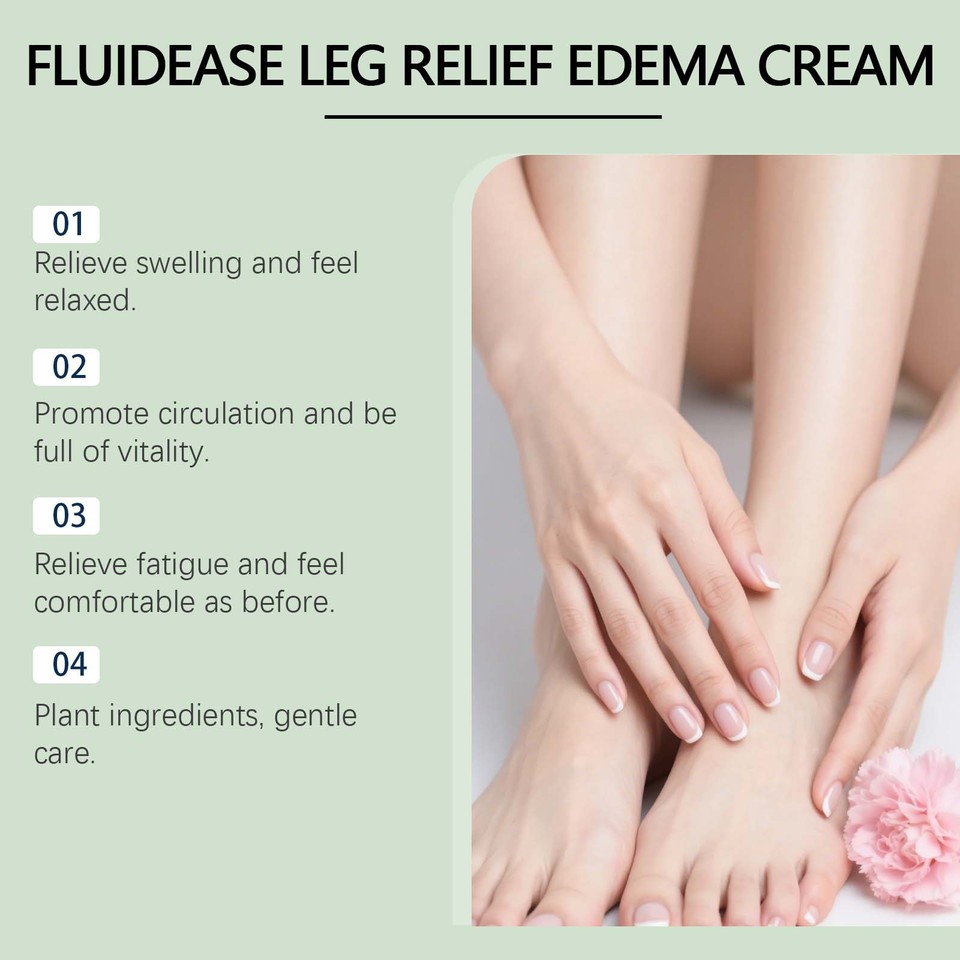 FluidEase Leg Circulation Cream, Fluid Ease Leg Therapy Cream, Edema ...