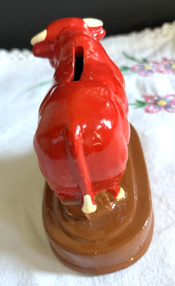 Vtg Red Bull Inn Pittsburgh PA Souvenir Coin Bank Restaurant ...