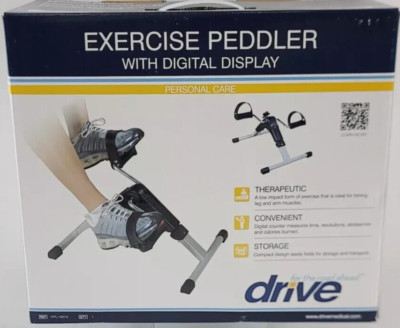Drive Medical RTL10273 Deluxe Folding Exercise Peddler with Electronic ...