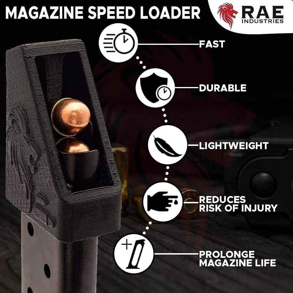 RAEIND Magazine Quick Ammo Speed Loader For Walther PPK-PPKS .380ACP ...