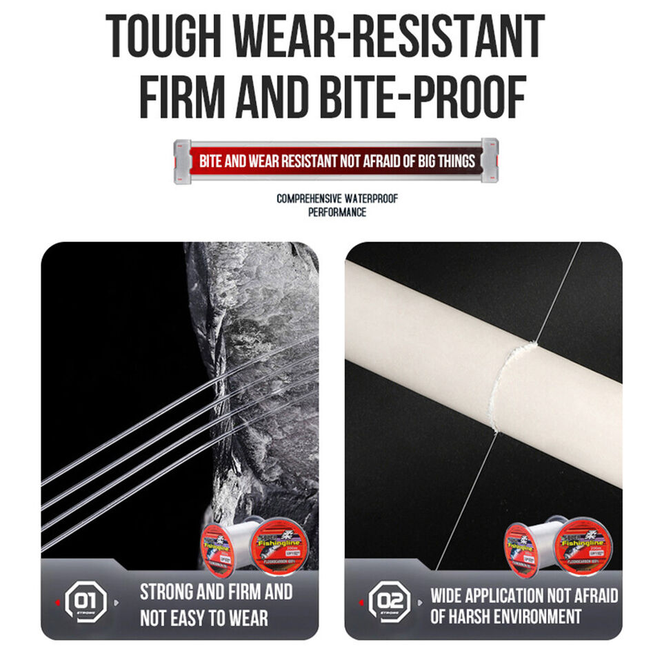 300M Fluorocarbon Coating Fishing Line Strong Nylon String Fishing ...