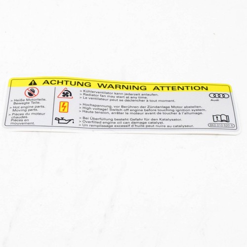 AUDI A1 8X High Voltage Sign Label 8K0010520A NEW GENUINE | eBay Australia