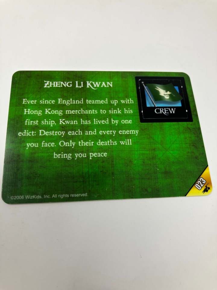 Wizkids Pirates CSG Zheng Li Kwan SCS-023 Unpunched South China Seas ...