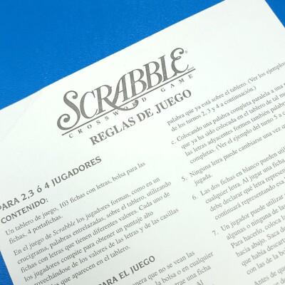 Scrabble Spanish Rules Instruction Sheet Guide Replacement Game Part ...