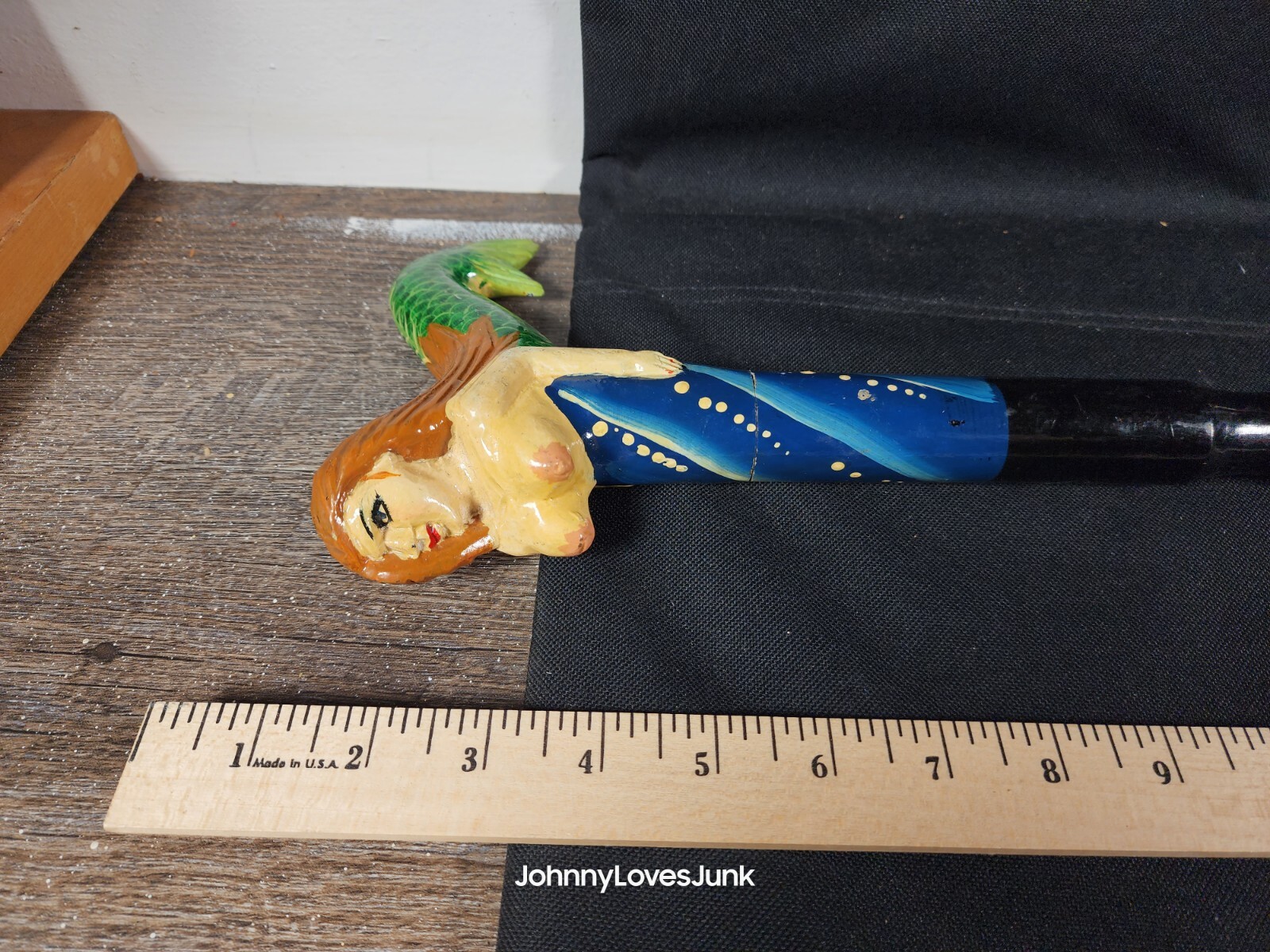 Antique Risque Handmade Folk Art Walking Cane Naked M… - Gem Antique Risque Handmade Folk Art Walking Cane Naked M… - Gem