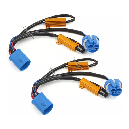 LED Resistor Kit 9007 Relay Harness Adapter Anti Flicker Error Decoder ...