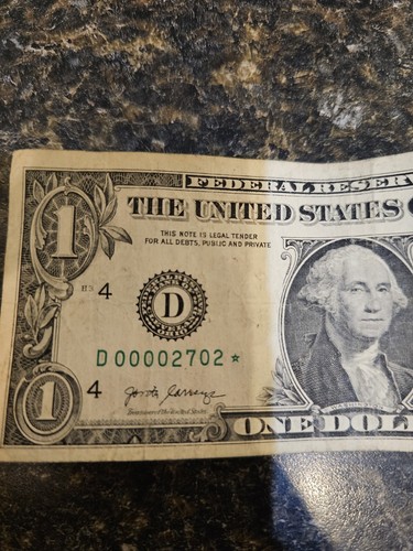 2017A 1 dollar Fancy Serial Number Four Zeroes "Star" Note D00002702 | eBay