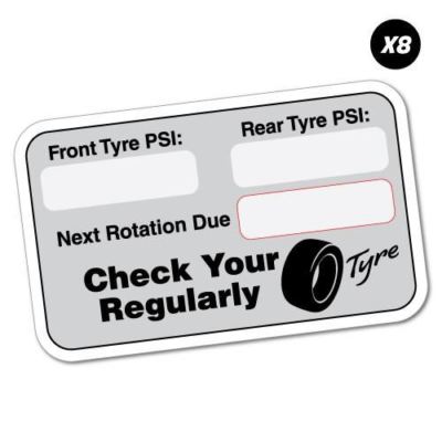 8X Tyre Tire Next Rotation Service Due Sticker | eBay