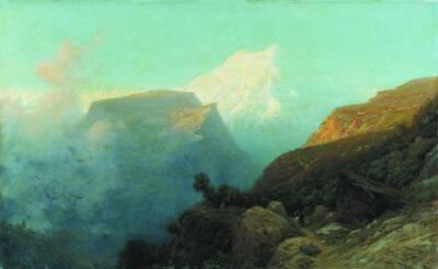 Lev Lagorio Mist in the Mountains Caucasus 1878 17"x 22" Archival Art ...