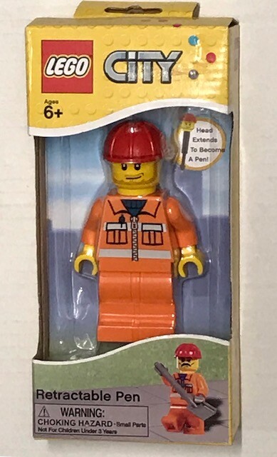 LEGO Retractable Pen with Large Minifig Body Dock, Lego CITY or NINJAGO ...