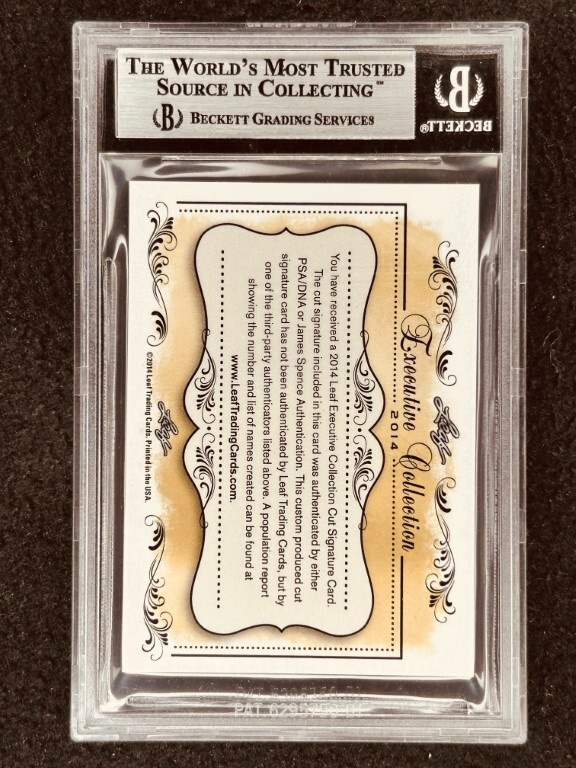 Perry Como 2014 Leaf Masterpiece Cut Signature 1/1 signed autographed ...