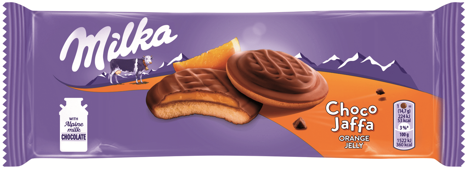 MILKA CHOCO JAFFA Cookies with Orange Jelly Filling 147g 5.2oz | eBay