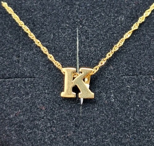 Pendentif En Or Et Chaîne 18K 750 Mls. Avec Anneau Caché. Lettre K | eBay