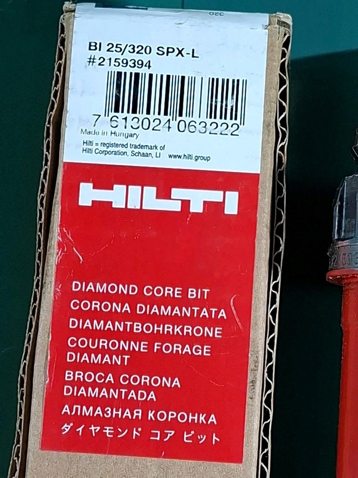 Hilti Diamond Core Drill Bit BI 25/320 SPX-L #2159394 | eBay
