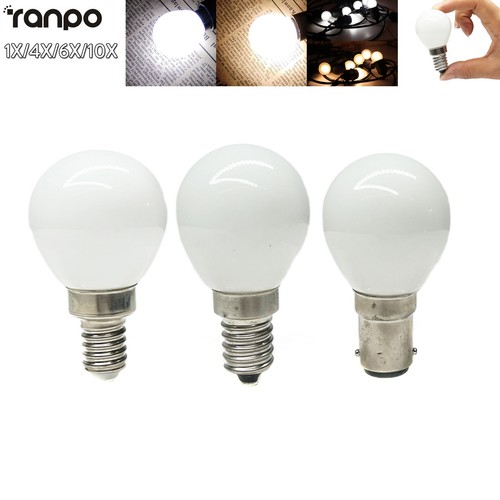 1x 10x 2W E14 E12 B15 LED Globe Bulb G35 Lights SMD Glass Shell AC 85 ...