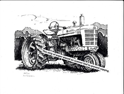 Farmall Model M Tractor ~ Pen & Ink Print | eBay