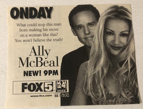 Ally McBeal Tv Guide Print Ad Calista Flockhart Peter McNichol Portia ...