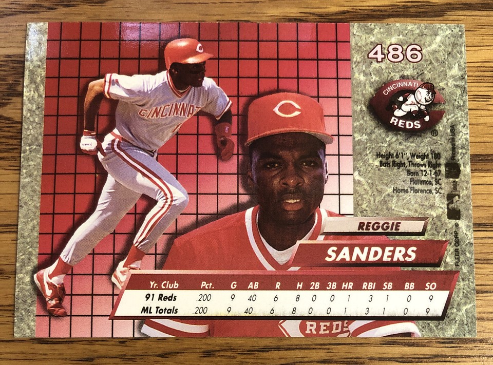 Reggie Sanders RC 1992 Fleer Ultra Reds Card #486 *2* | eBay