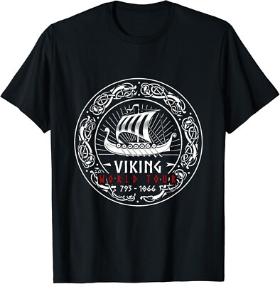 Viking World Tour FRONT AND BACKPRINT Gift Unisex T-Shirt | eBay