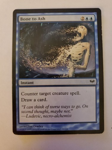 MTG Magic The Gathering Card Bone to Ash Instant Blue Dark Ascension | eBay