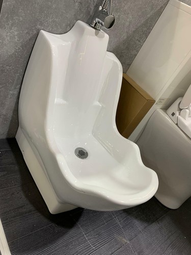 Ablution Wudu Wash Basin with Heavy Duty Chrome Chair Long Tap and Trap ...