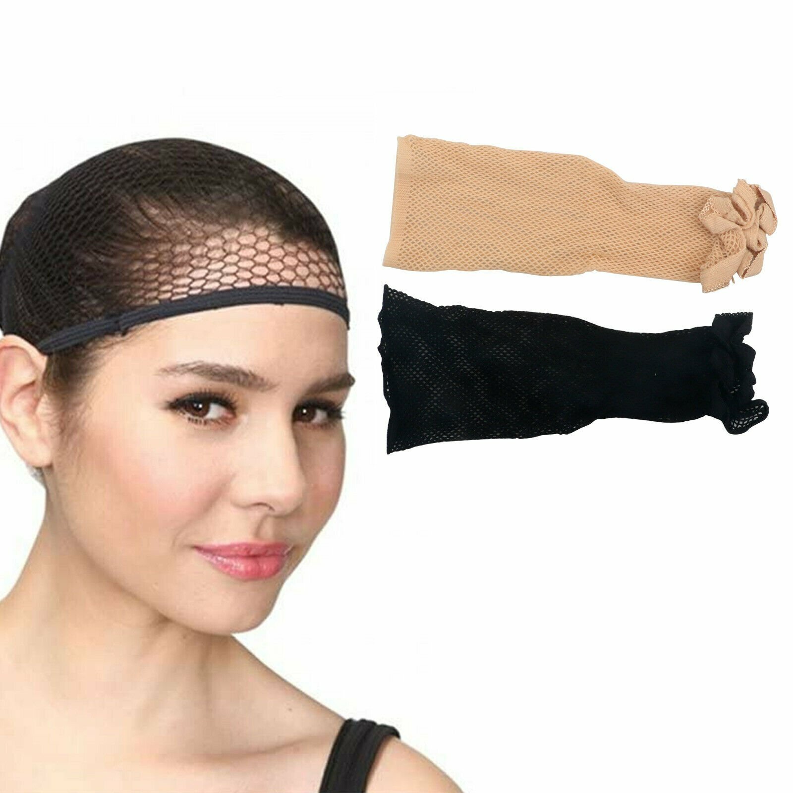 Wig Cap Liner Stocking Black Beige Net Mesh Stretching Hair Style ...