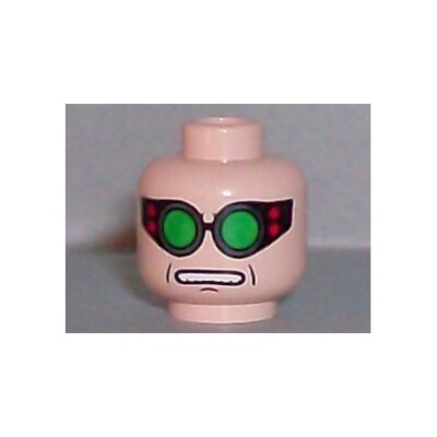 LEGO 4857 - Minifig, Head - Green Goggles, Open Mouth - Dr. Octavious ...