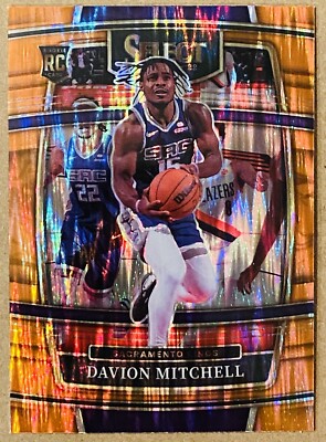2022 PANINI SELECT DAVION MITCHELL CONCOURSE ROOKIE RC ORANGE FLASH ...