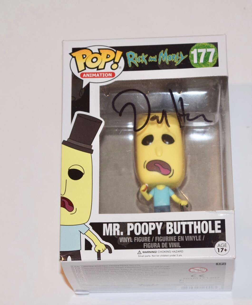 Dan Harmon Signed Rick and Morty MR POOPY BUTTHOLE Funko Pop Figure ...