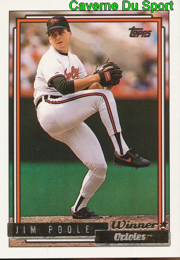 683 JIM POOLE ORIOLES TOPPS GOLD WINNER BASEBALL CARD 1992 | eBay