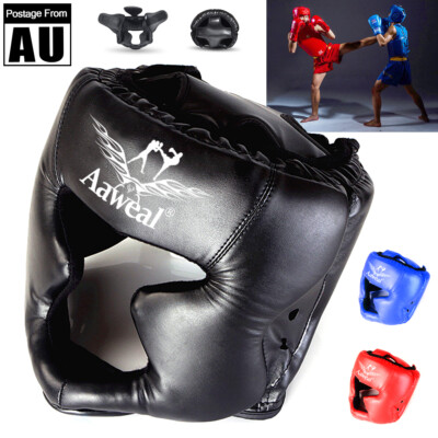 Boxing Headgear MMA Face Head Guard Helmet Kickboxing Training ...