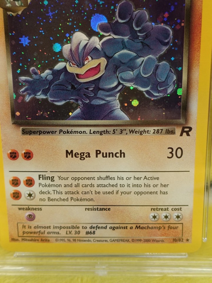 Pokemon Team Rocket Set 2000 Holo Dark Machamp 10/82 Ace Graded 9 Mint ...