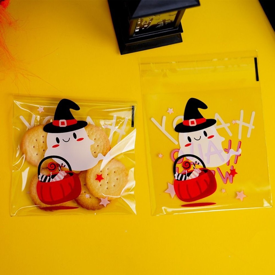 100PCS Halloween Trick Or Treat Sweet Biscuit Cookie Gift Candy Loot ...